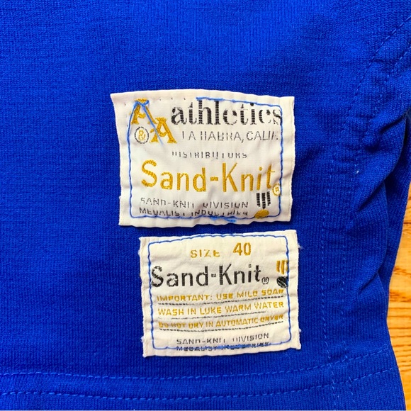 Medalist | Shirts | Vintage Medalist Sand Knit Football Jersey 4 Blue ...
